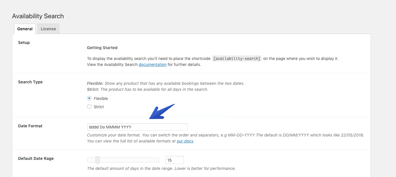 How to change the Availability Search Date Format | Puri.io Plugins