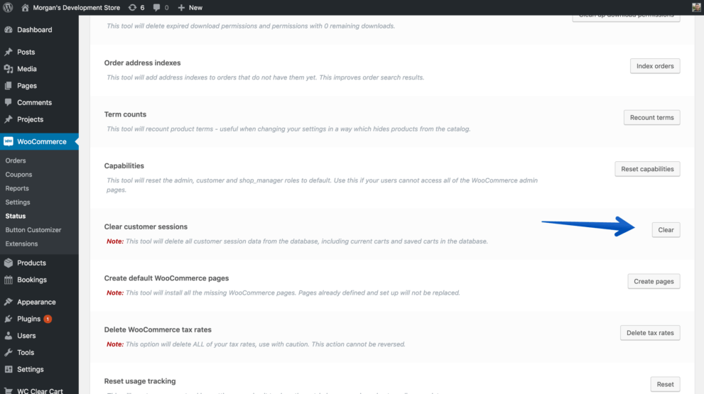 How To Clear All Existing Woocommerce Sessions Plugins 8888